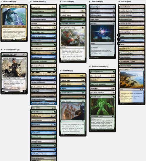 Arcades, the Strategist WALLS TOUGHNESS Matters Magic Mtg Custom Comma ...