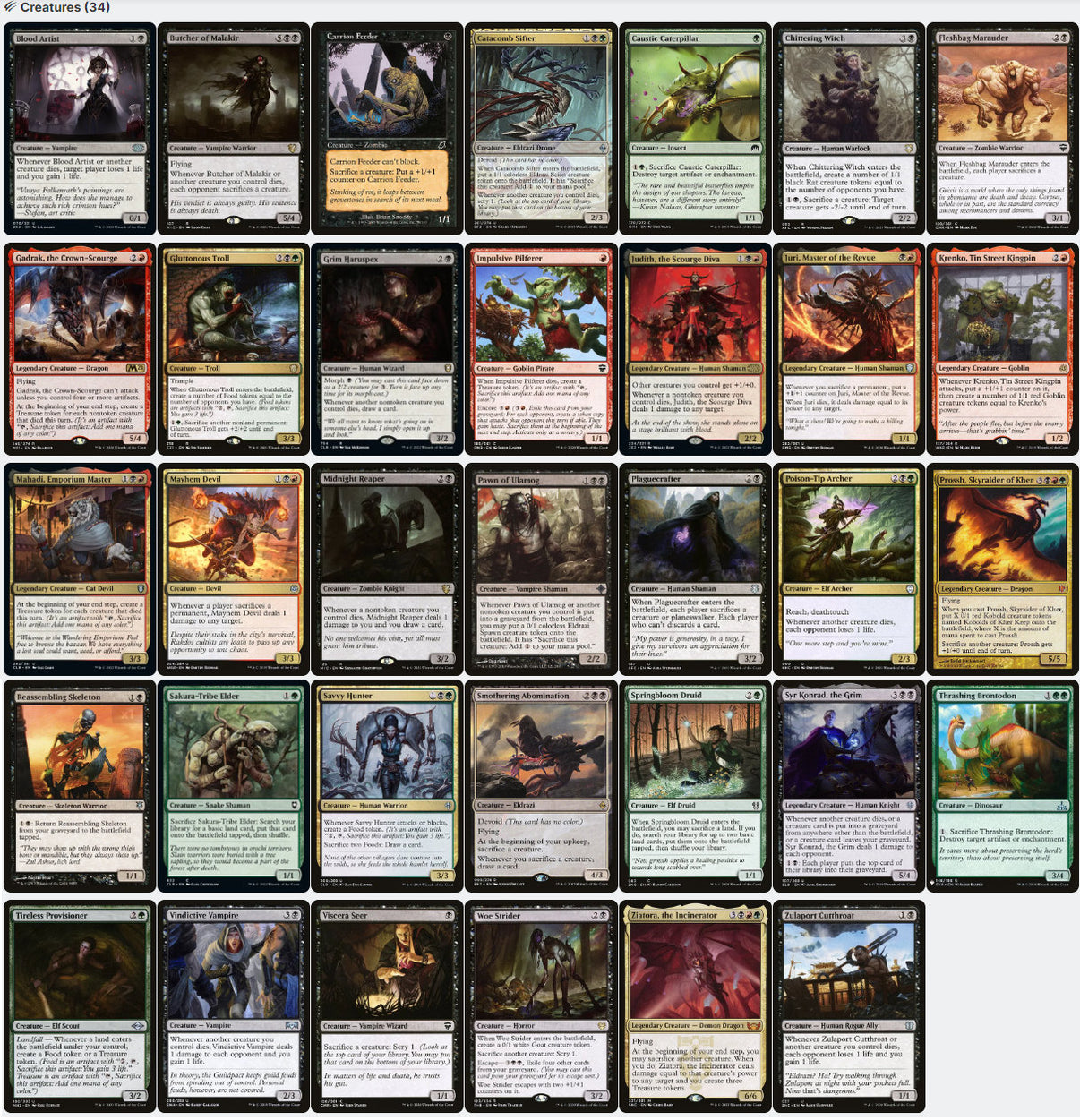 Korvold, Fae-Cursed King Sacrifice Tokens Treasure Magic MTG Commander ...