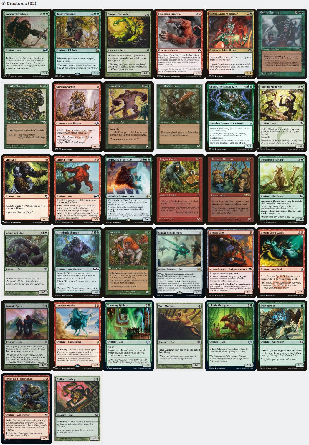 Kibo, Uktabi Prince Ape Monkey Tribal Artifact Destruction Magic MTG C ...