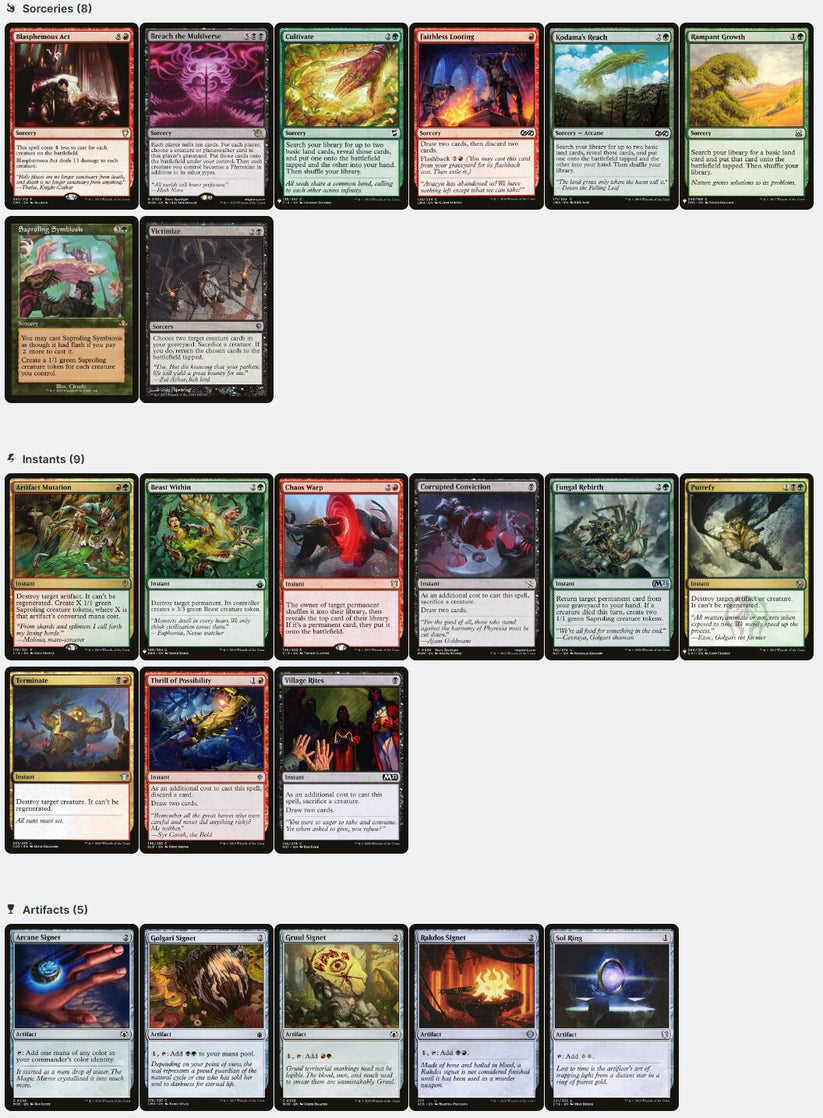 Slimefoot and Squee SAPROLING SACRIFICE Magic MTG Commander Deck ...